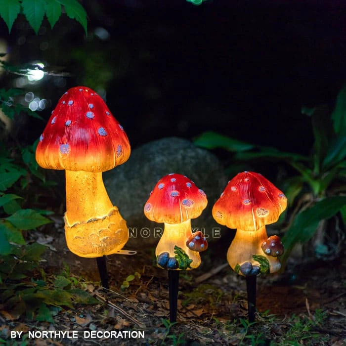 Garden Mushroom Lights for Outdoor Decoration | LED Sculpture Lighting ...